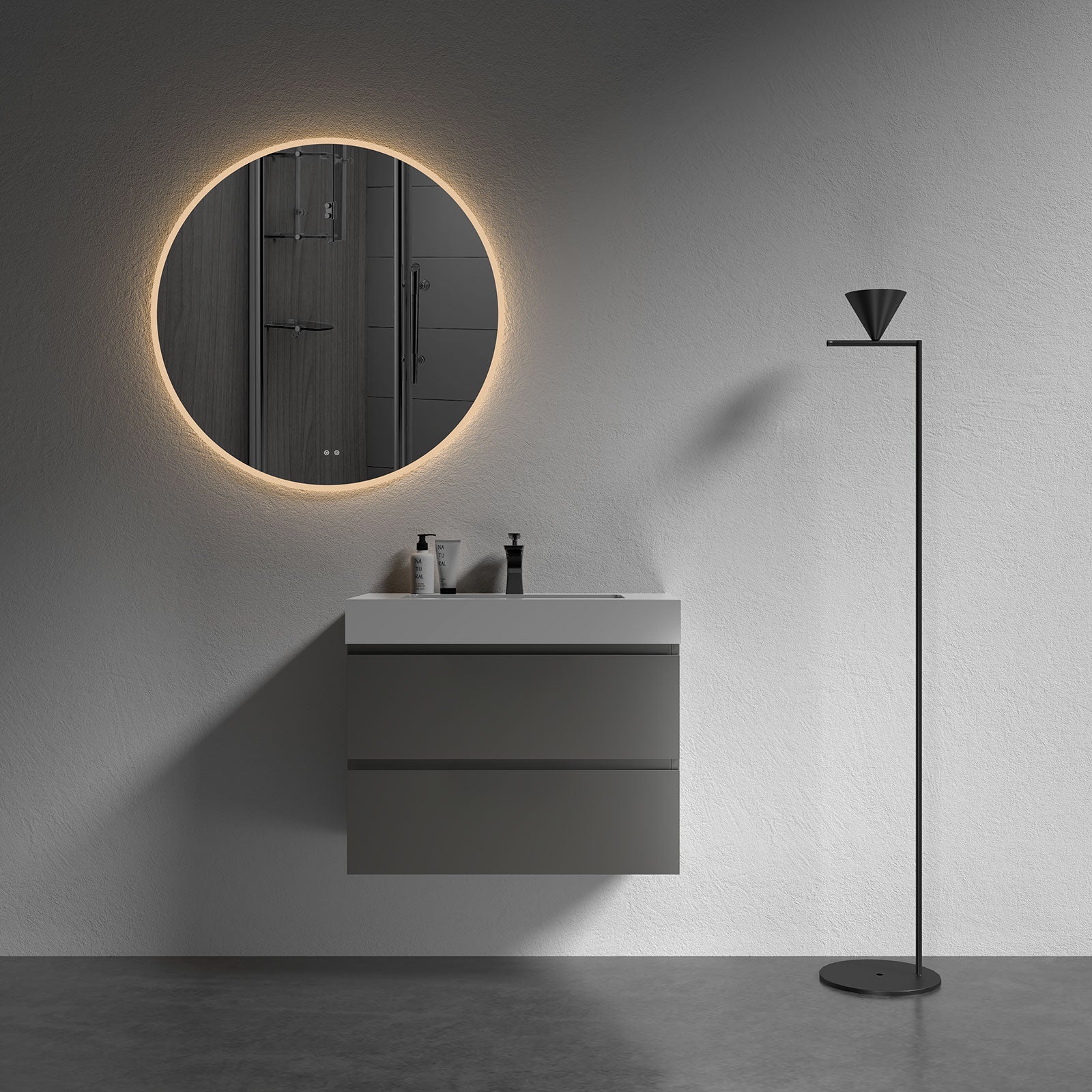 Chic Simplicity of Gray Floating Bathroom Vanities – bluhouzz